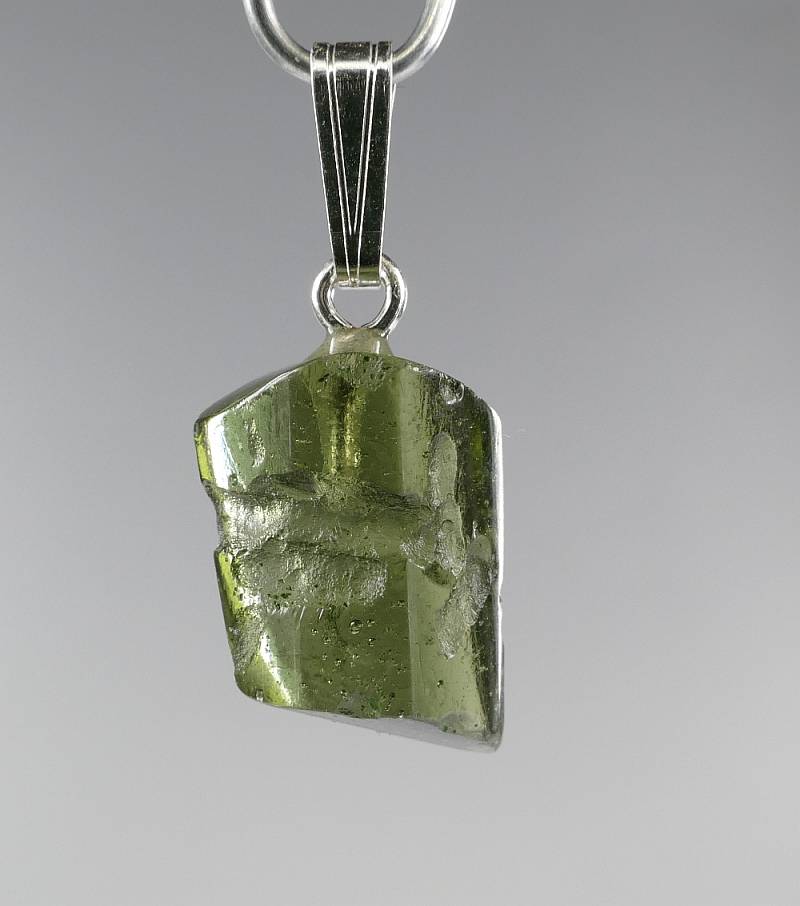 Freeform Faceted Gem Moldavite Pendant - OzShanti